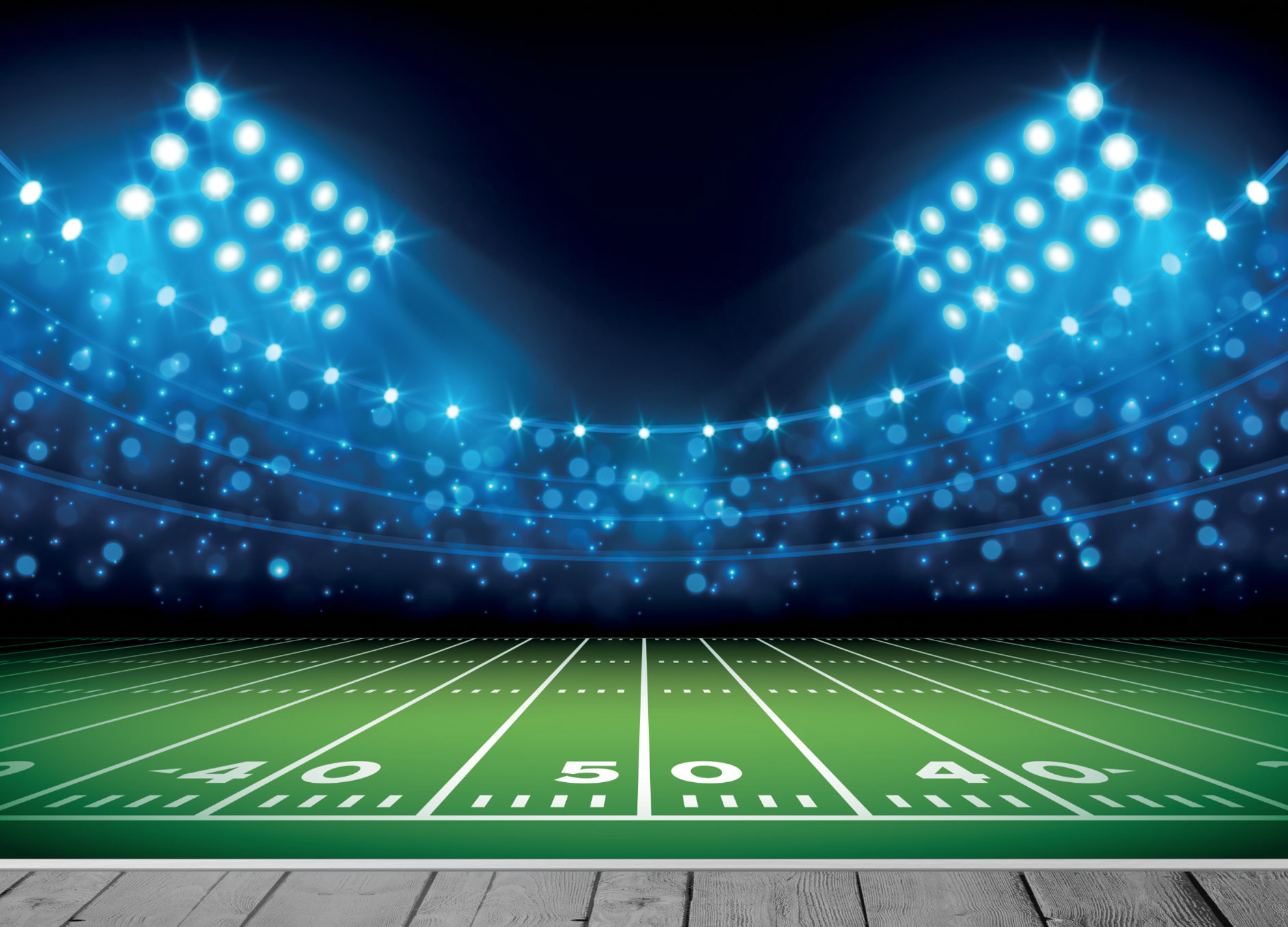American Football Sport Stadium Backdrop Wallpaper Mural Bedroom ...