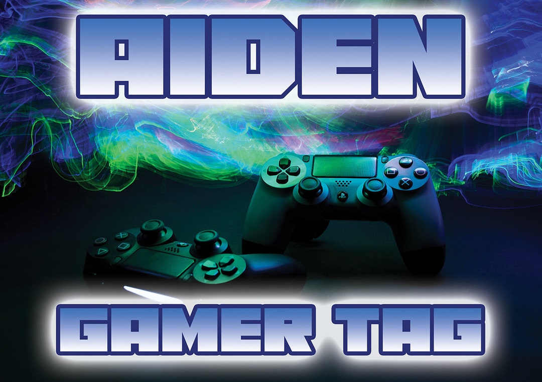 Personalised Bespoke Name TAG Computer Console Gaming Poster With ...