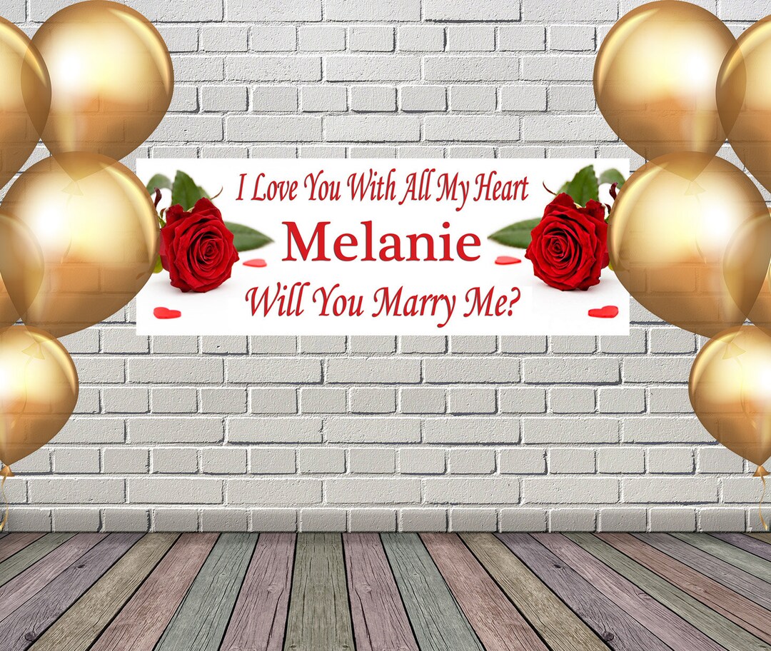 Personalised Bespoke Wedding Proposal Marry Me Marriage Party Event ...