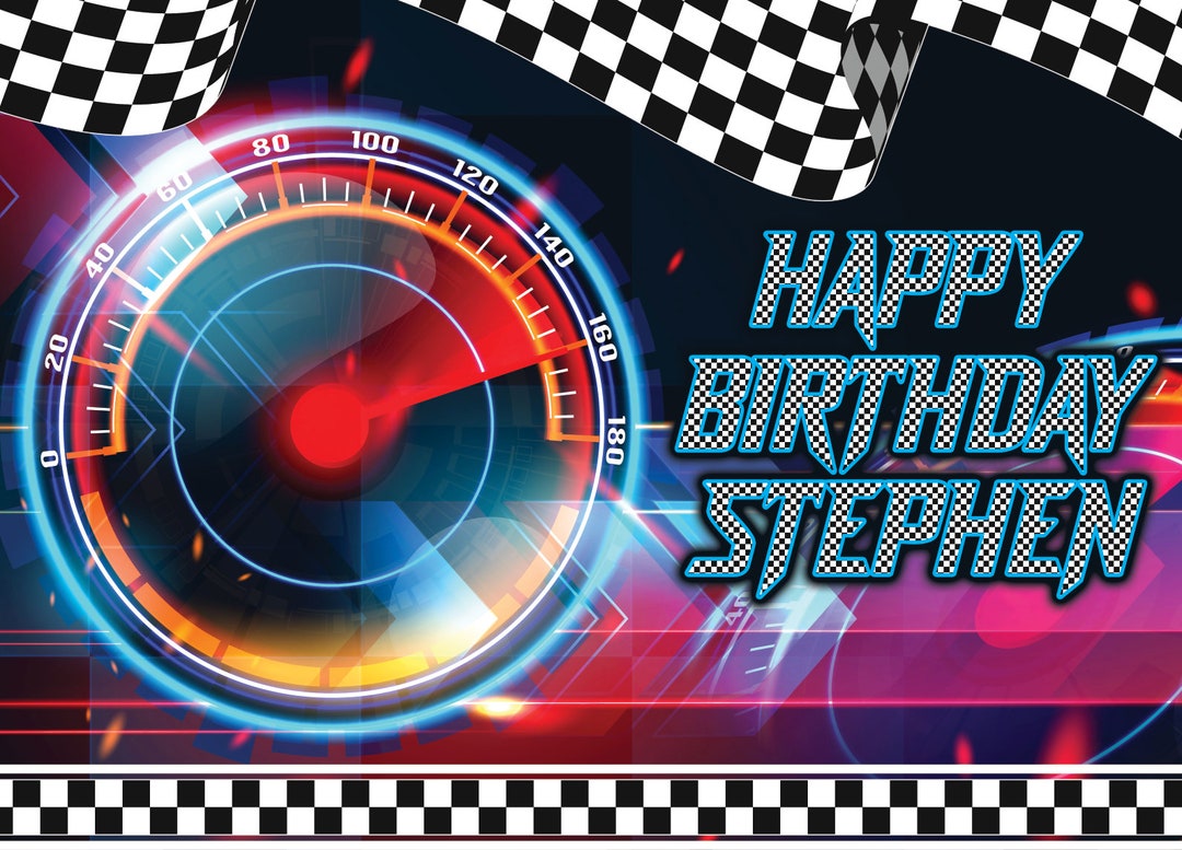 Racing Car Speedo Speedometer Themed Birthday Celebration Event Party ...
