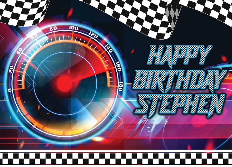 Racing Car Speedo Speedometer Themed Birthday Celebration Event Party ...