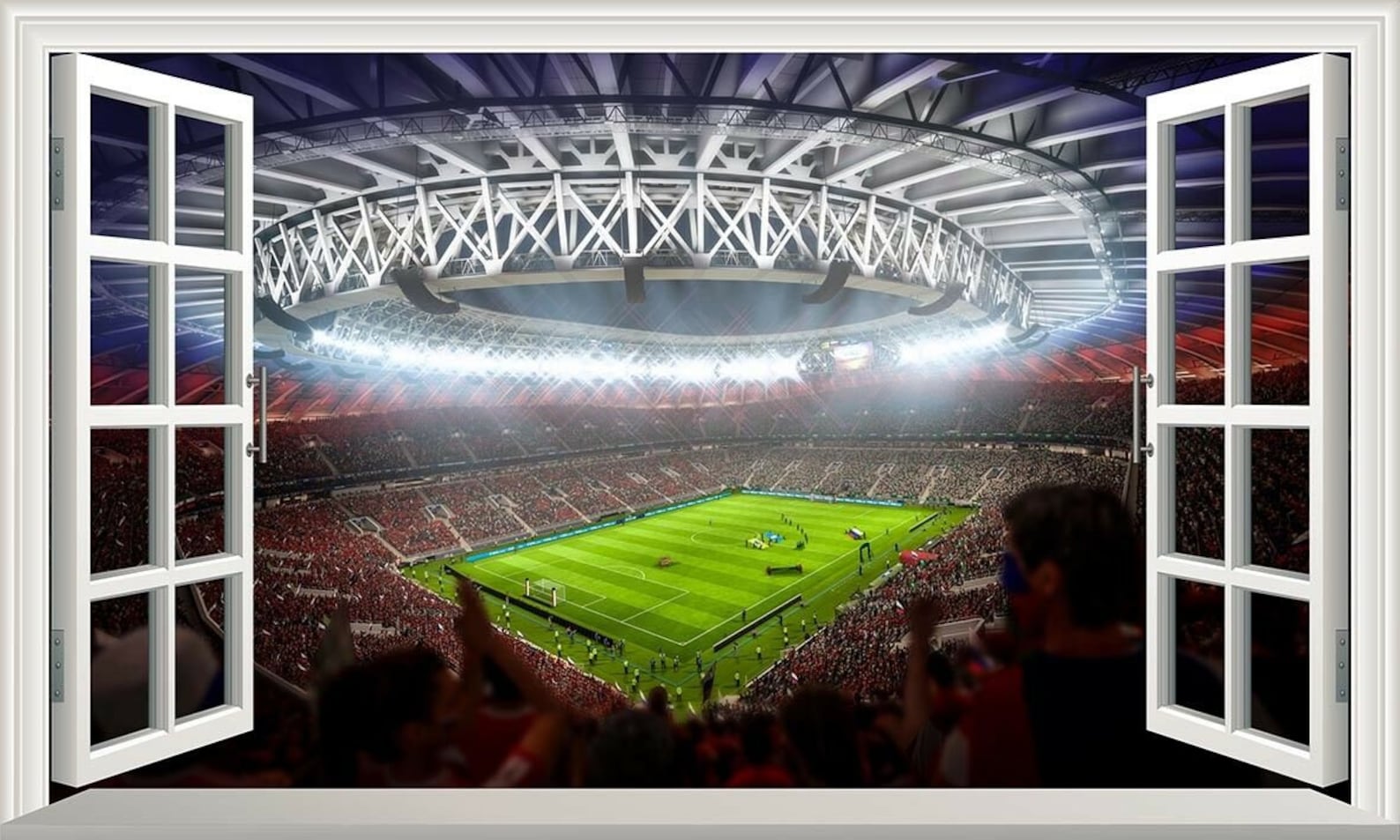 Football Ground Stadium Sign Decal Adhesive Vinyl Sticker Magic Window ...
