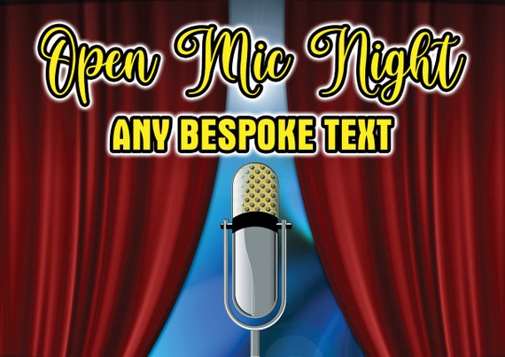 Laminated Open Mic Night Pub Club Hall Advert Position - Etsy