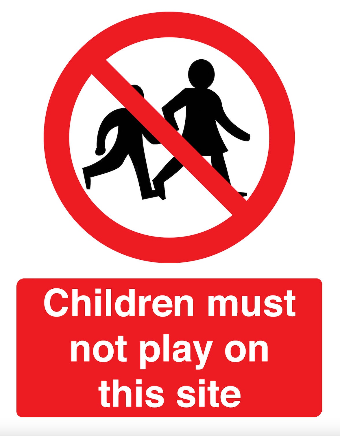 Children Must Not Play on This Site Signage Warning Health - Etsy