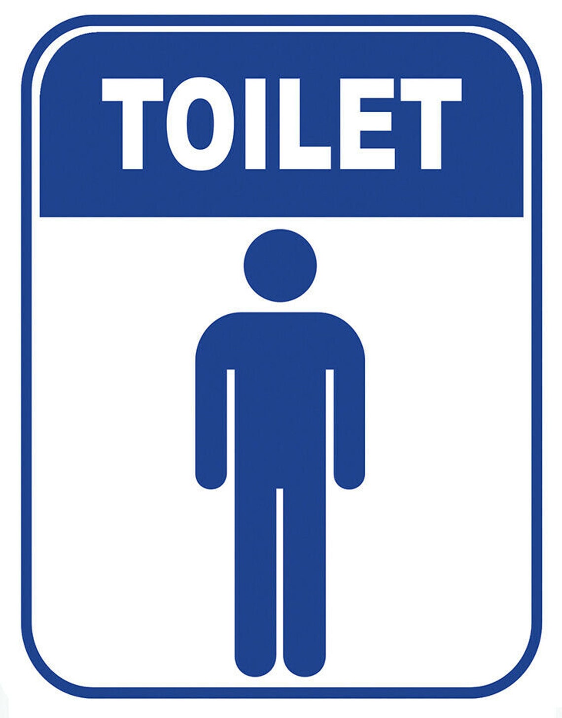 Mens Male Toilet Toilets Door Business Retail Shop Notice Sign Wall ...