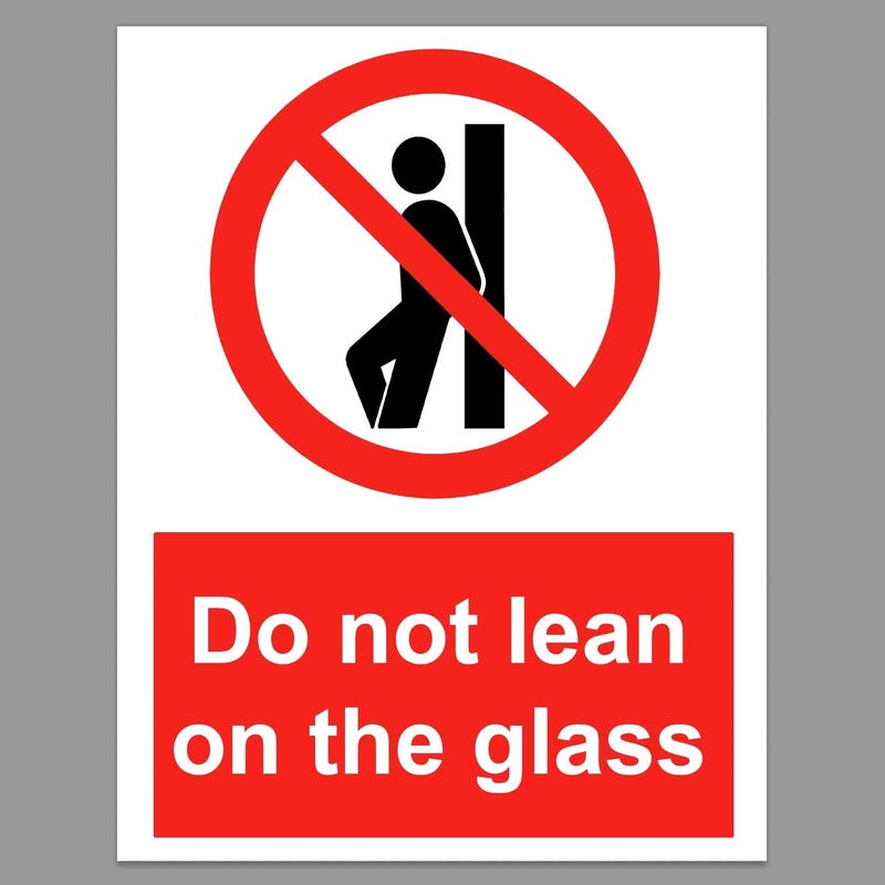 Do Not Lean Sign - Etsy