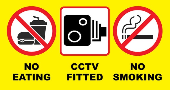 Warning Notice Sign Cab Bus Minibus Vehicle CCTV Fitted No | Etsy