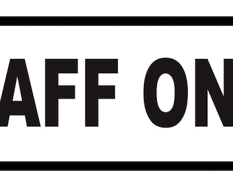 Staff Only Decal - Etsy UK