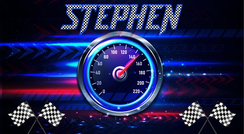Personalised Name Speedo Speedometer Car Modern Racing Wallpaper Mural ...
