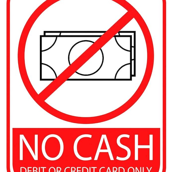 Credit Cards Only Sign - Etsy