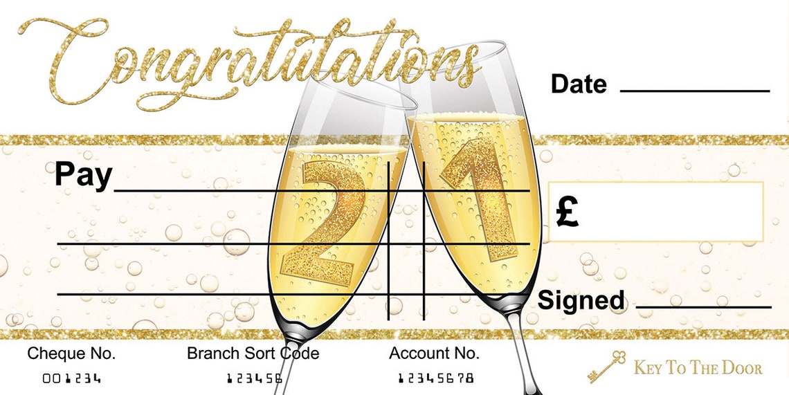 Large Giant BLANK Cheque Congratulations Gift of Money Present Reusable ...