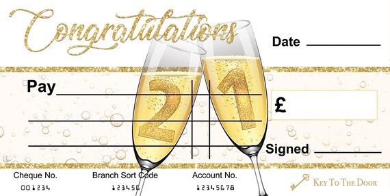 Large Giant BLANK Cheque Congratulations Gift of Money Present | Etsy