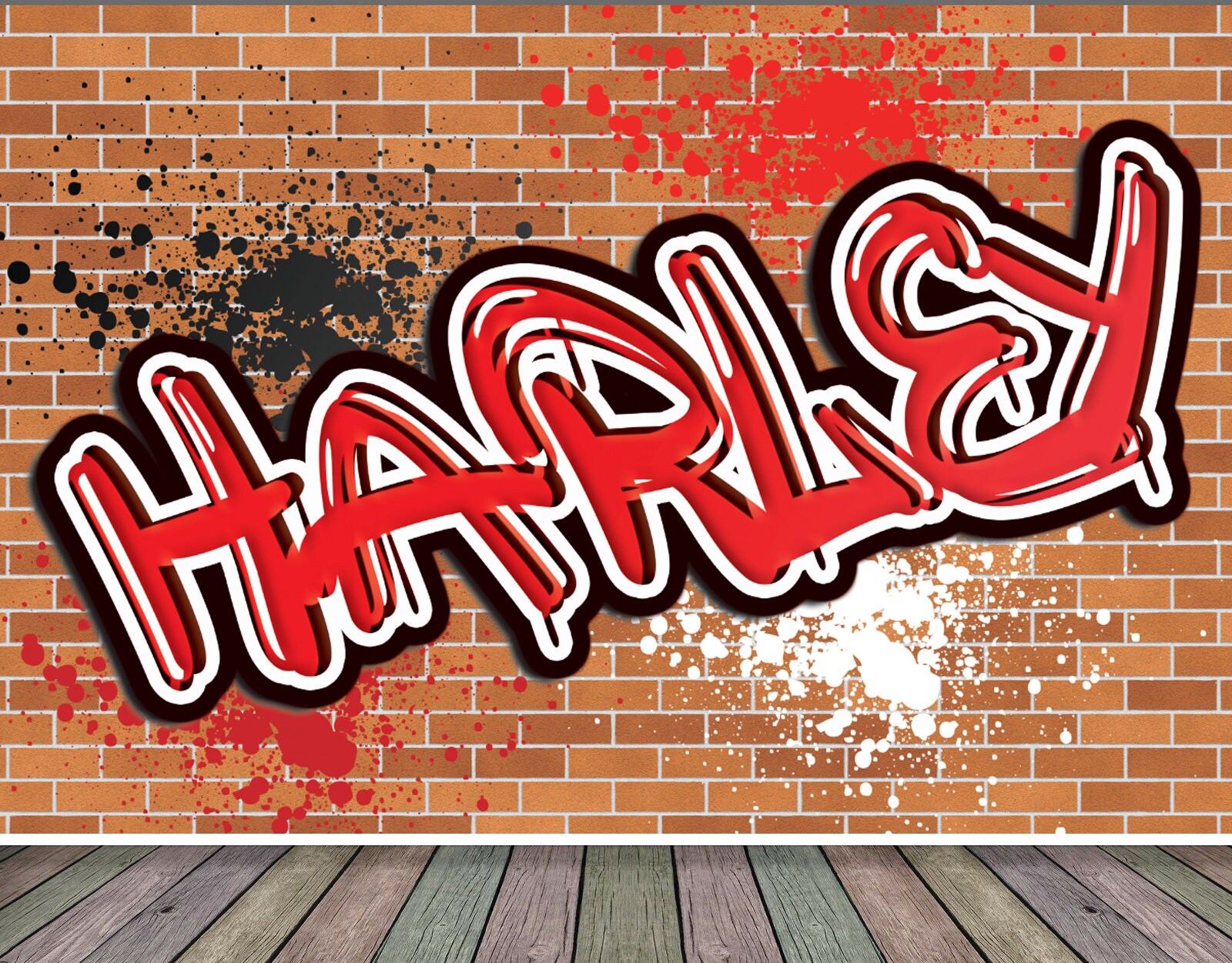 Graffiti Brick Wall Mural