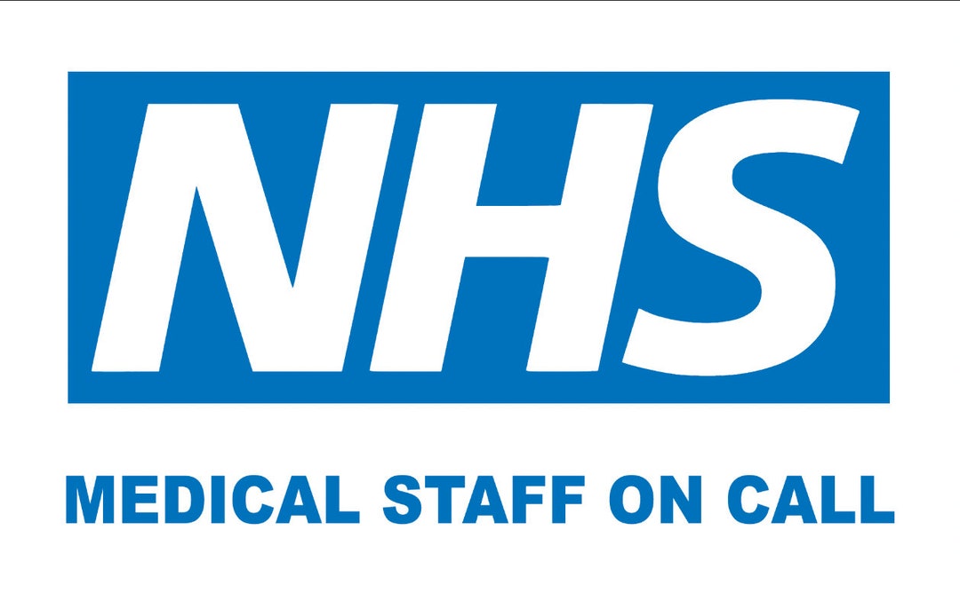 NHS Medical Staff on Call Window Car Vehicle Bumper Sticker Etc Notice ...