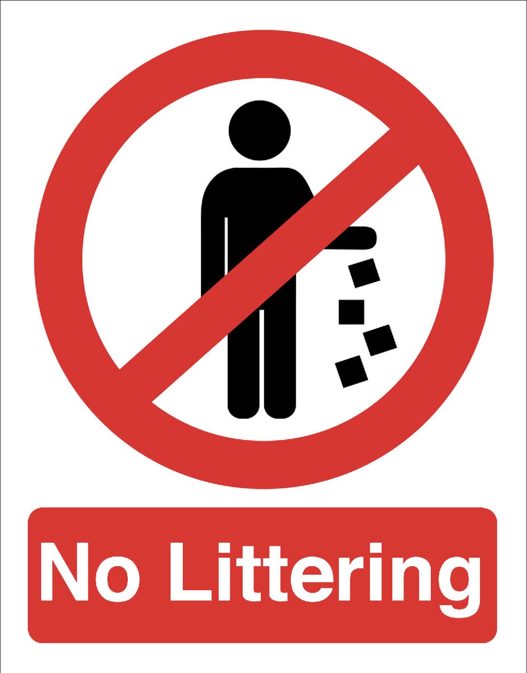 No Littering Sign