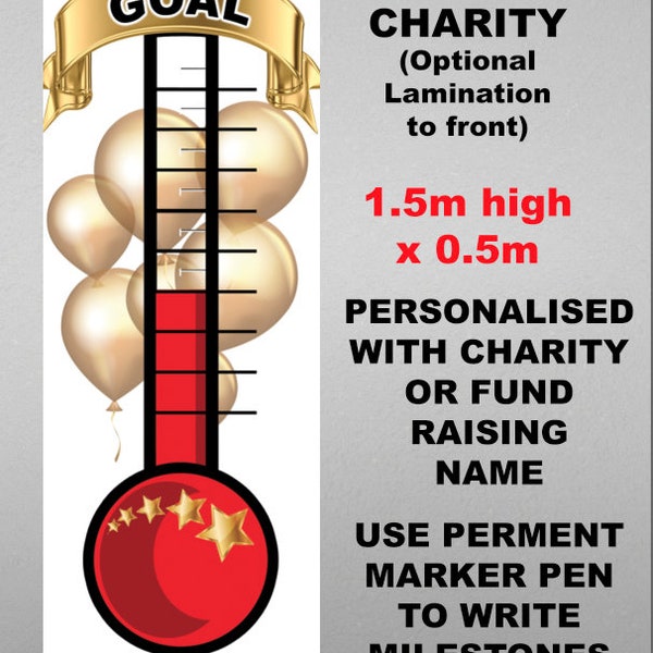 Fundraising Thermometer Poster - Etsy