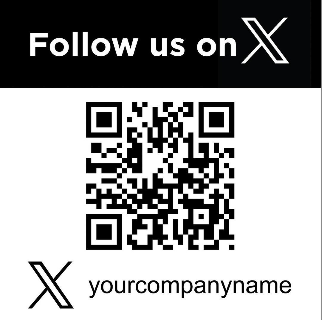 Square GLOSS External Grade Follow Us on X Twitter Media Sticker Decal ...