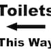 Toilets This Way Toilet Arrow Left Right Business Retail Shop Salon ...