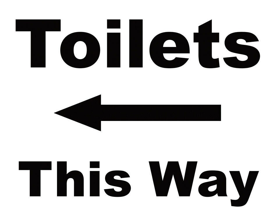 Toilets This Way Toilet Arrow Left Right Business Retail Shop | Etsy