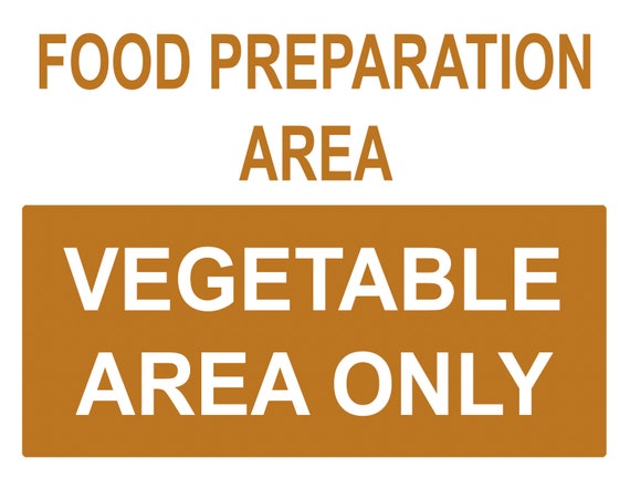 A4 Large Food Preparation Vegetable Area Only Adhesive Gloss - Etsy