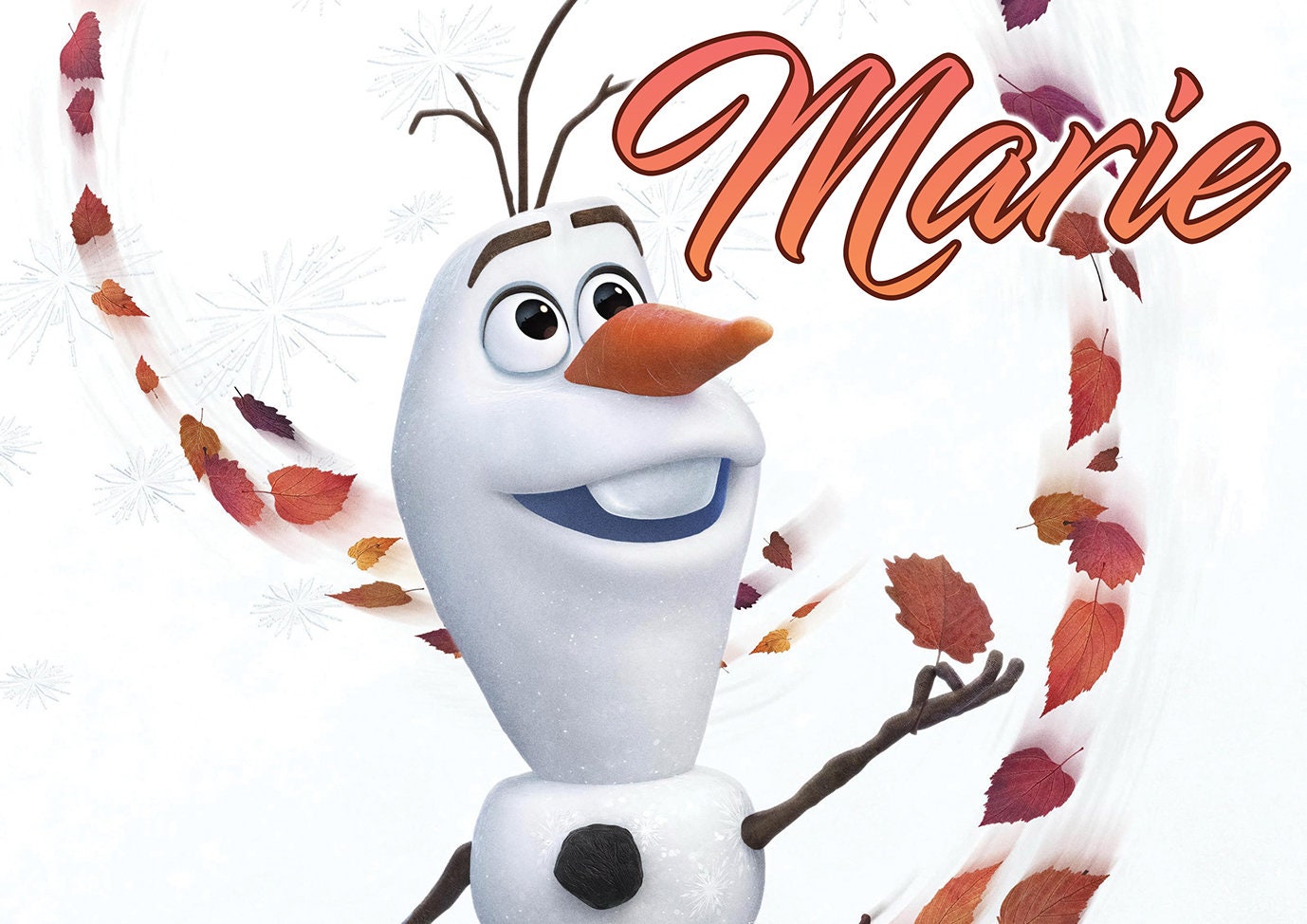 Disney Frozen Olaf Bespoke Name Personalised Print Printed | Etsy