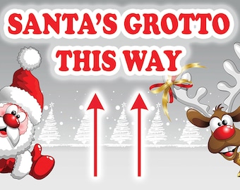 Santas Grotto Sign - Etsy