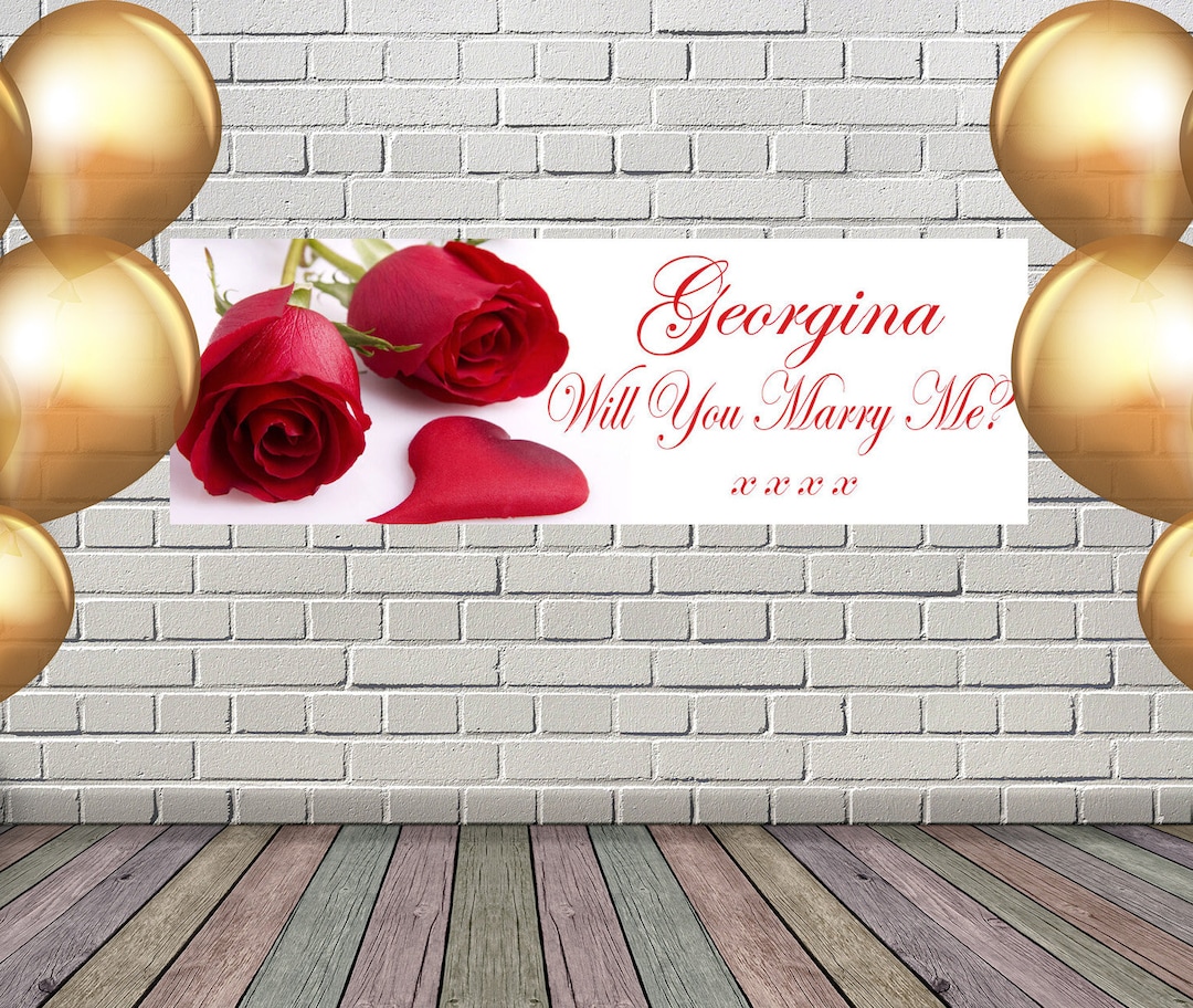 Personalised Bespoke Wedding Proposal Marry Me Marriage Party Event ...