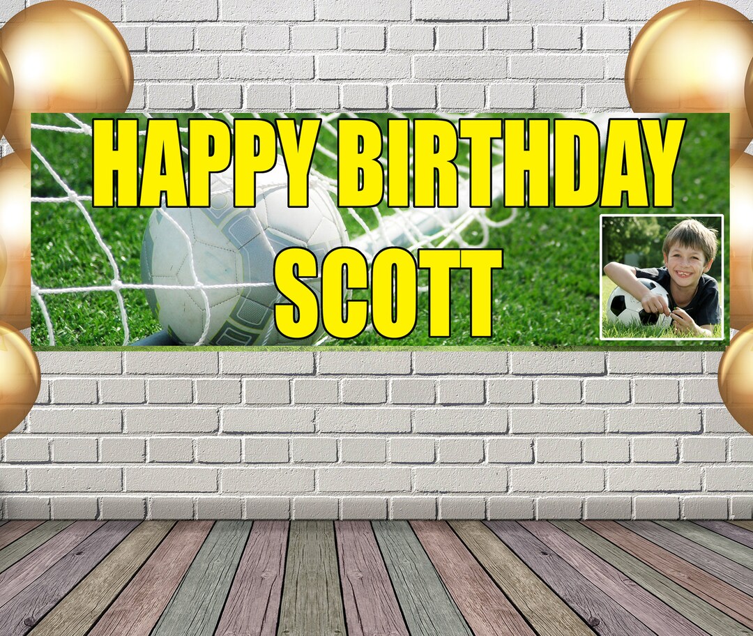 Personalised Football Soccer Themed Sport Birthday Party Event Poster ...