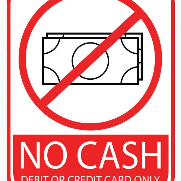 Credit Card Only Signs - Etsy Canada