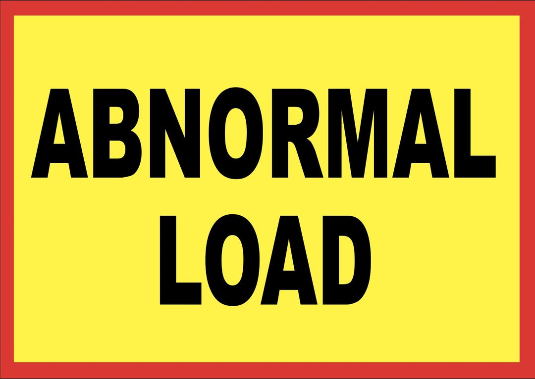 Abnormal Load Vehicle Yellow Red External Grade Vehicle Lorry Van Car ...