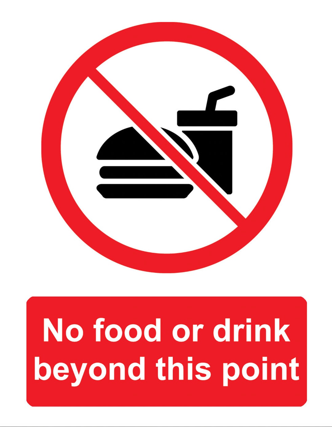 Warning Safety Notice Red Directive Office Retail Coach Venue Business ...