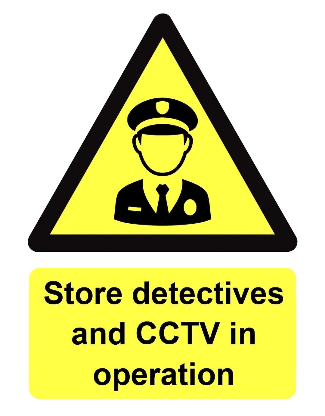 A Size Poster Various Sizes Store Detectives and CCTV in Operation ...