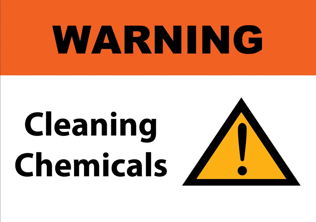 Warning Cleaning Chemicals Health & Safety External Internal Sign ...