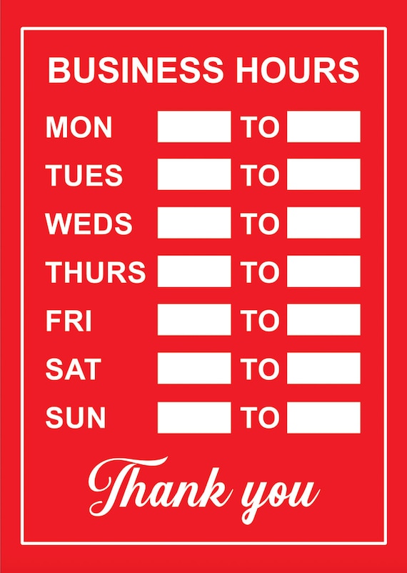 Poster for Business Company Retail Shop Store Salon Showing - Etsy