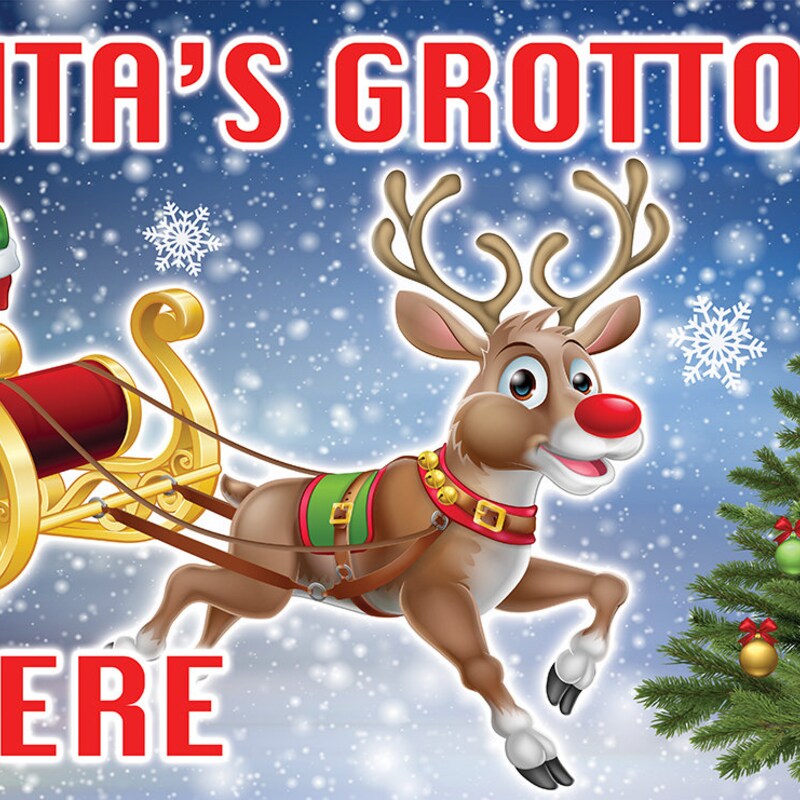 Santa's Grotto Sign - Etsy UK