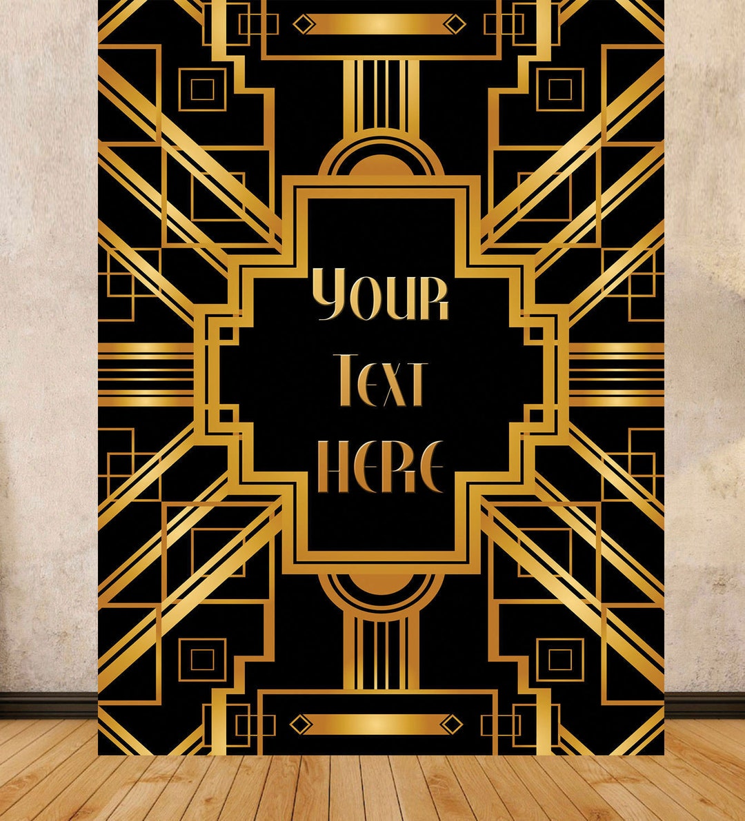 Flapper Gatsby 1920s Themed LARGE Party Backdrop 1.5m Wide X 2m High ...