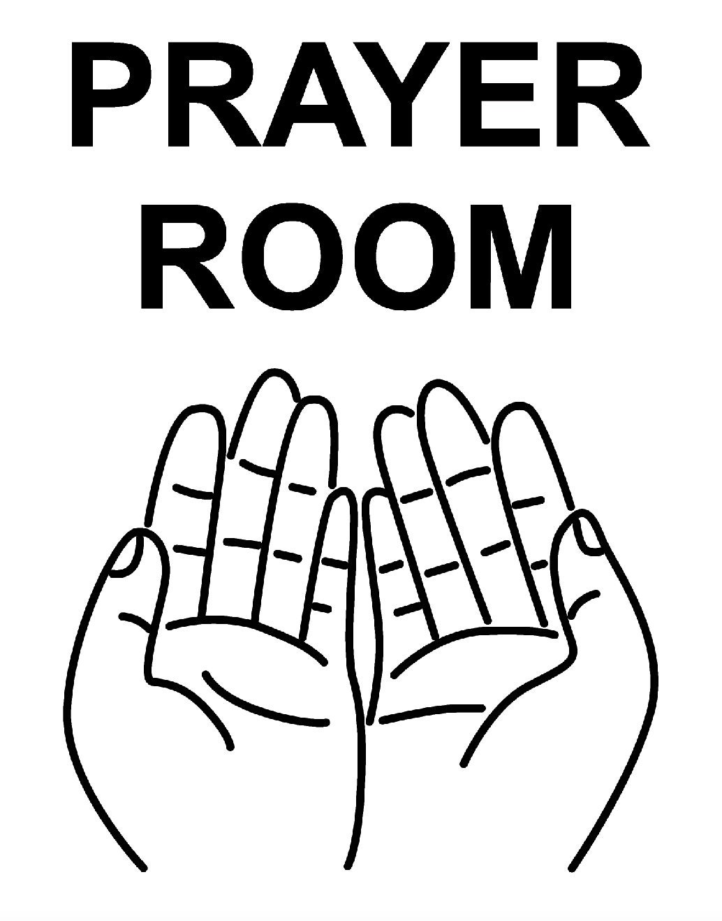 Prayer Room Praying Room Notice Sign Signage Self Adhesive Gloss ...