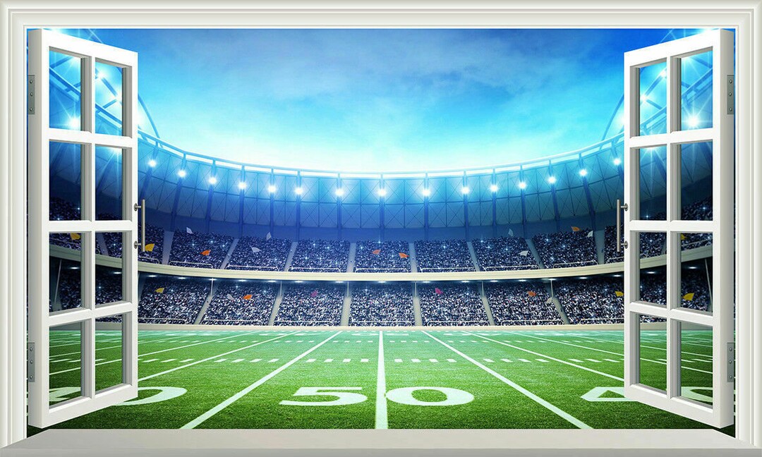 NFL Stadium American Football Sign Decal Adhesive Vinyl Sticker Magic ...