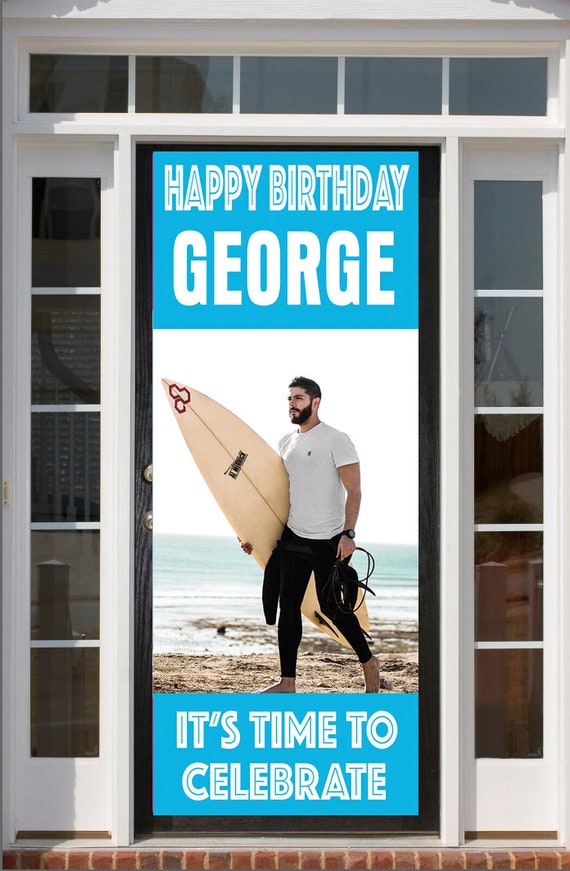 Personalised Blue Name Photo Any Age Text Bespoke Personalised - Etsy