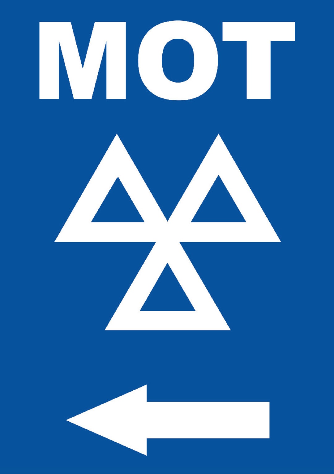 MOT Centre Directional Signage Sign Notice Garage Office Test Centre ...