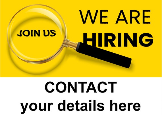 Laminated We Are Hiring Staff Wanted Job Vacancy for Hire - Etsy
