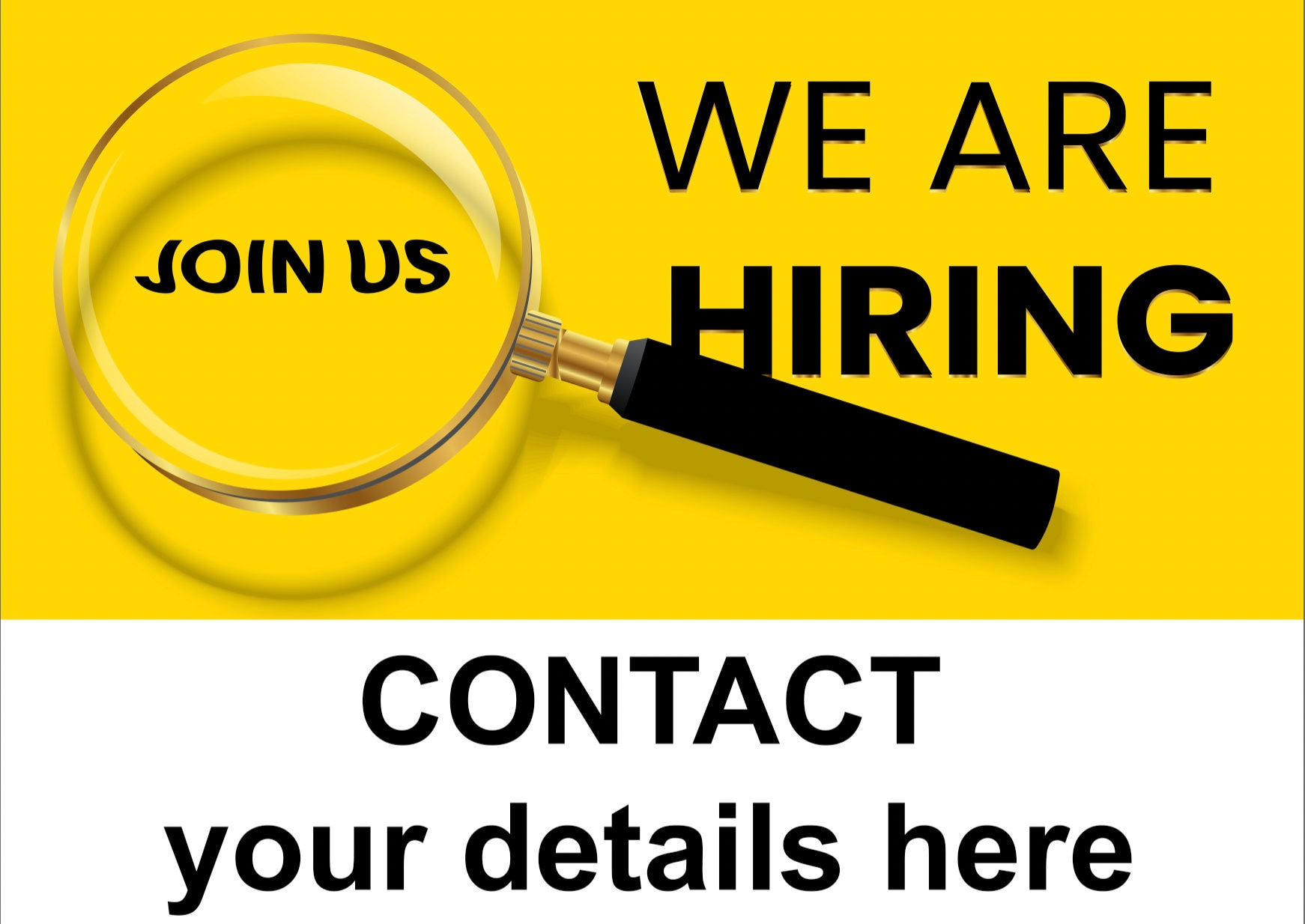 Laminated We Are Hiring Staff Wanted Job Vacancy for Hire Advert ...