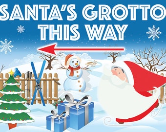 Santas Grotto Sign - Etsy