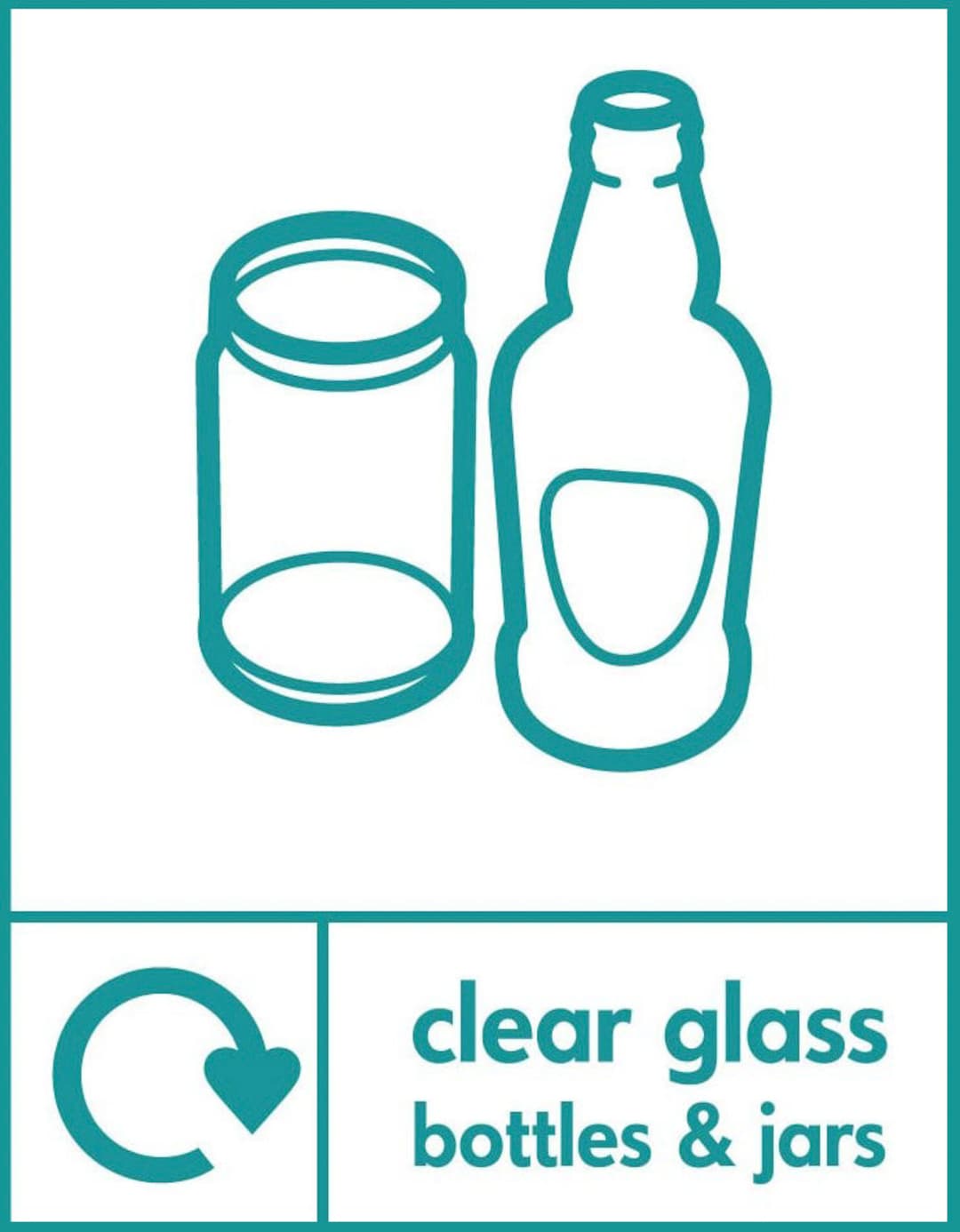 Clear Glass Bottles & Jars Recycling Recycle Business Office Home ...