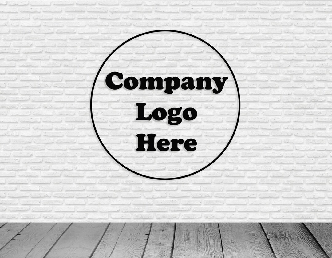 Buy Brick Wall Effect Wallpaper With Logo or Text Personalised Bespoke ...