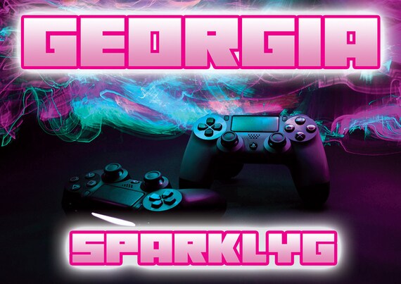 Personalised Bespoke Name TAG Computer Console Gaming Poster | Etsy