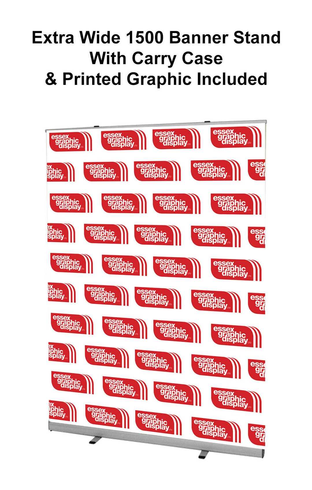 1.5m Wide Step & Repeat Logo Logos Background Roller Banner Stand ...