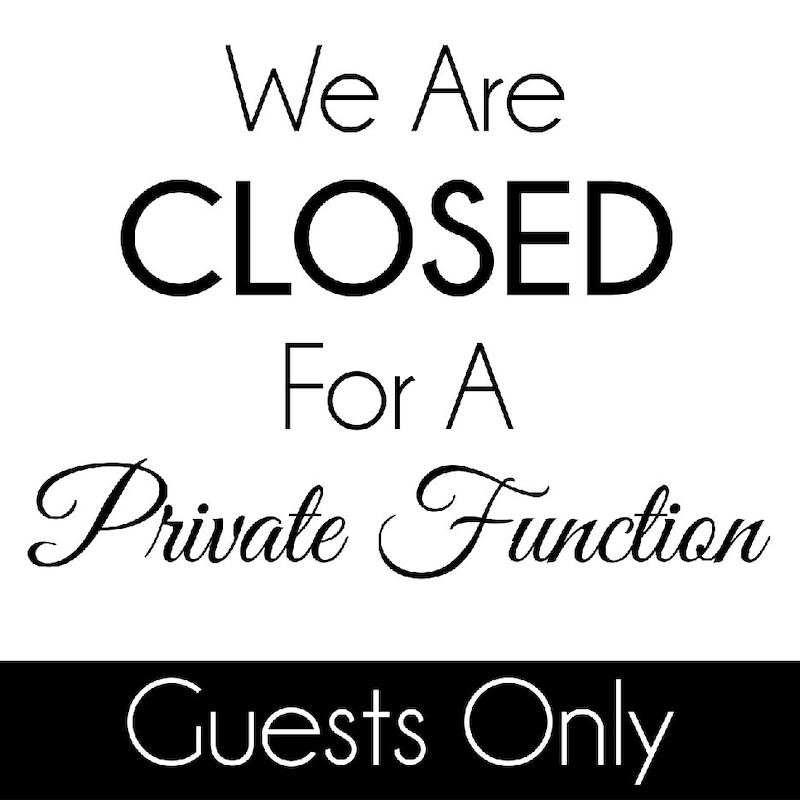 Closed for Private Event Sign - Etsy