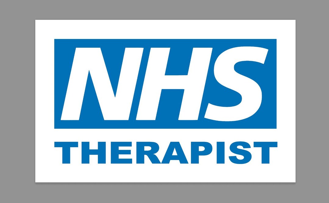 NHS Therapist Worker Window Car Vehicle Bumper Sticker Etc Notice Sign ...