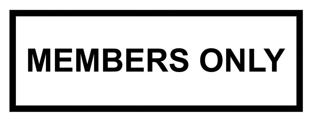 Members Only Business Notice Sign Door Window Glass Self Adhesive Gloss ...